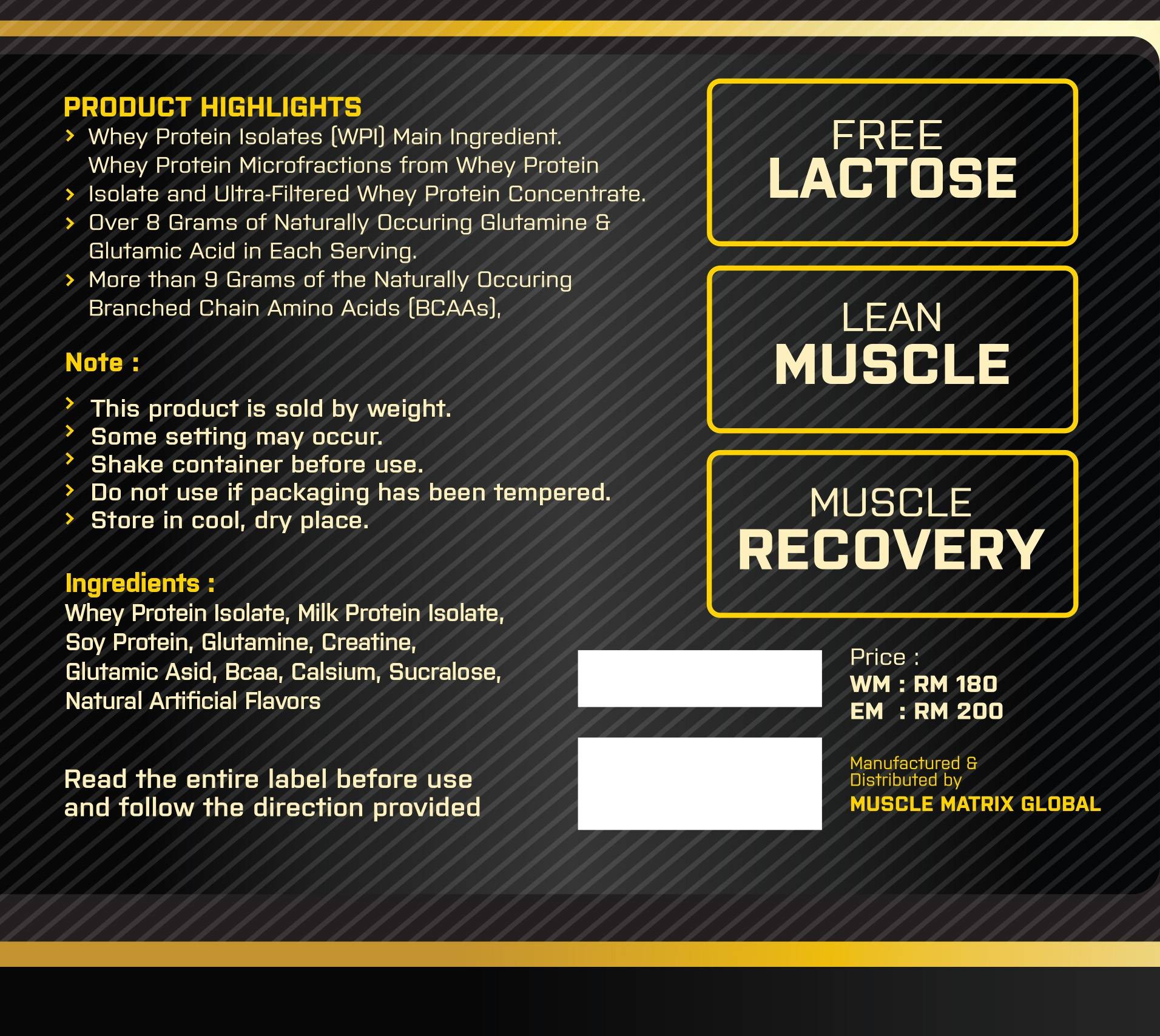 Muscle Matrix Hydrolyzed Whey 1.3KG